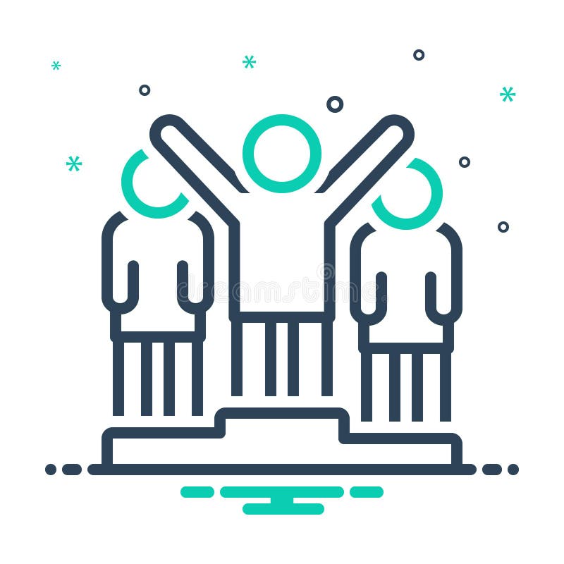 Mix Icon for Competition, Contest and Reactance Stock Vector ...