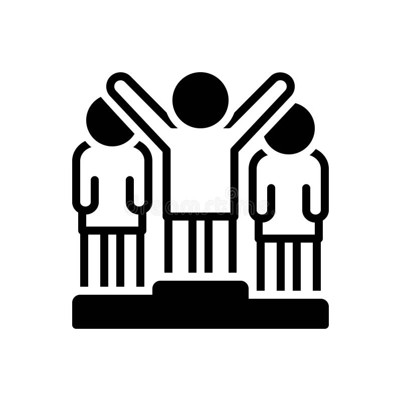 Black Solid Icon for Competition, Contest and Reactance Stock Vector ...