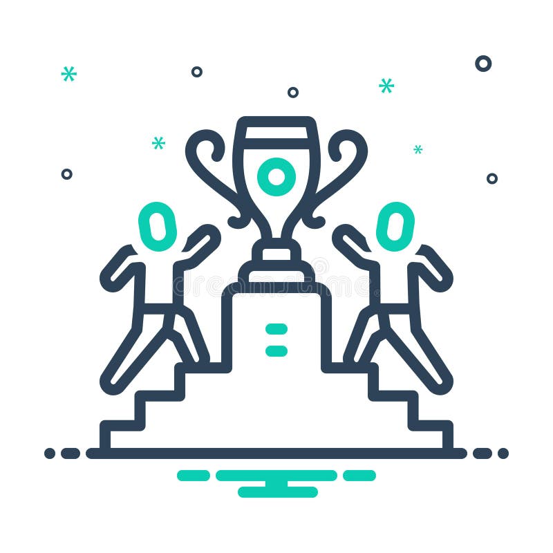 Mix Icon for Competition, Contest and Trophy Stock Vector ...