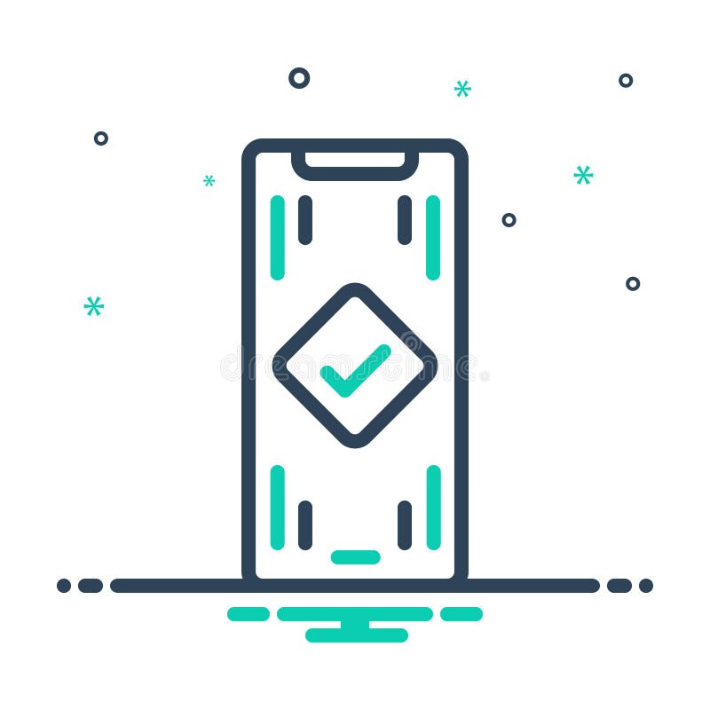 Mix Icon for Completed, Absolute and Approval Stock Vector ...