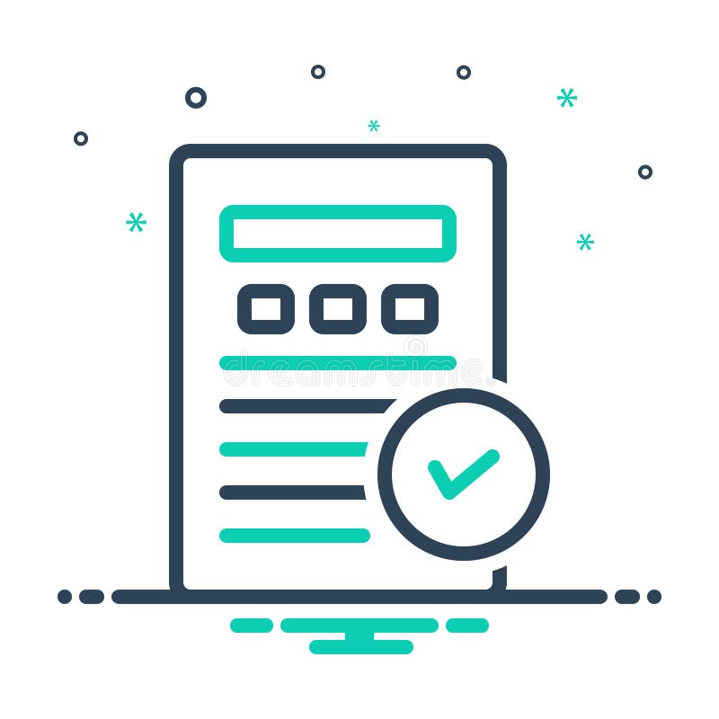 Mix Icon for Completion, Closure and Ending Stock Vector - Illustration ...