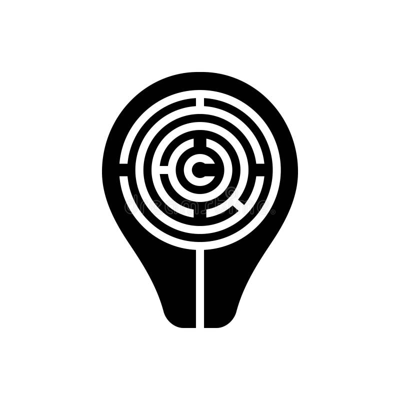 Black Solid Icon for Complex, Complicate and Difficult Stock Vector ...