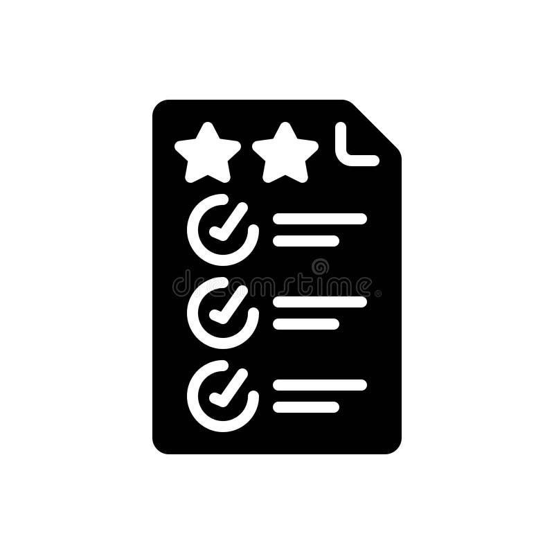 Black Solid Icon for Compliance, Adherence and List Stock Illustration ...
