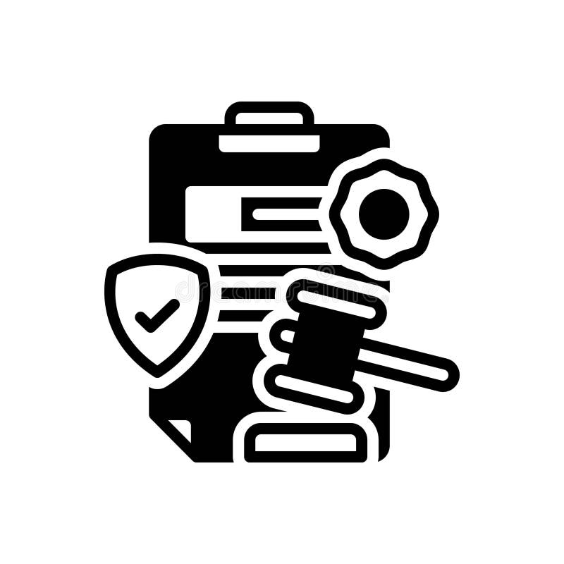 Black Solid Icon for Compliant, Procedure and Clipboard Stock ...