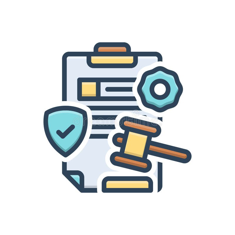 Color Illustration Icon for Compliant, Procedure and Management Stock ...