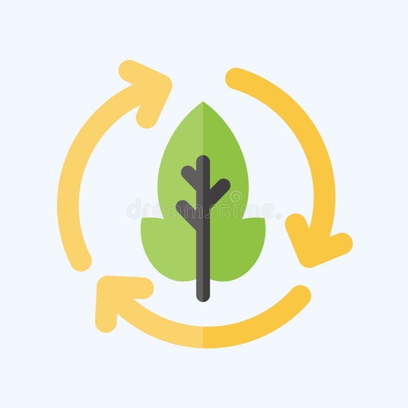 Icon Compostable. Related To Plastic Pollution Symbol. Flat Style ...