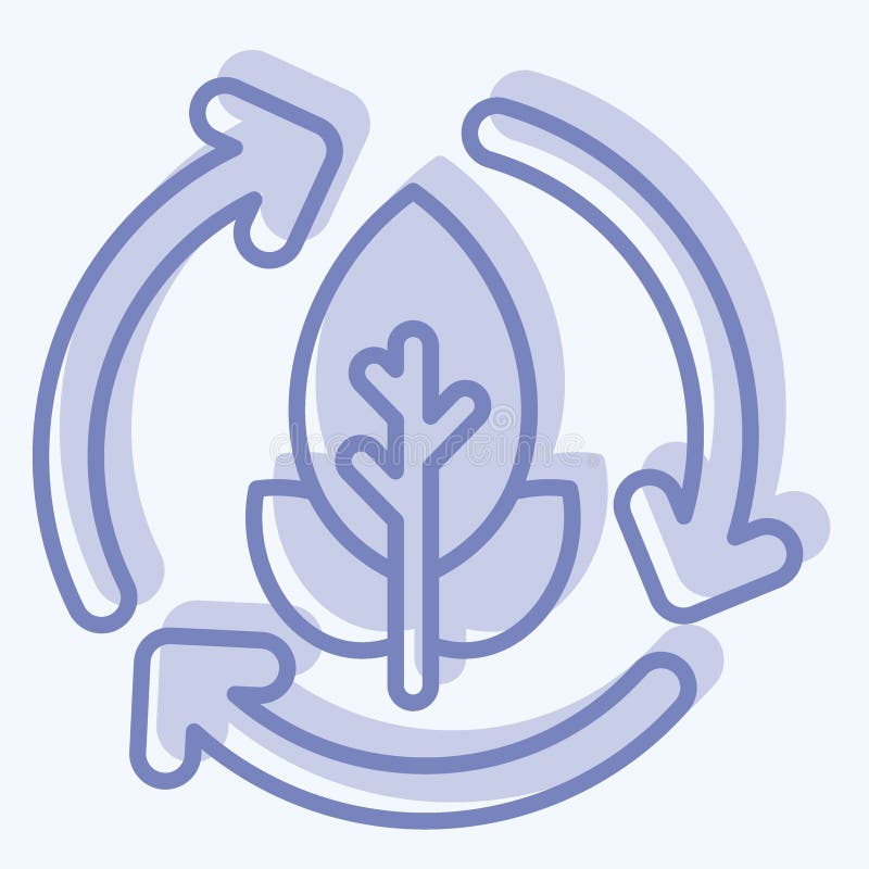 Icon Compostable. Related To Plastic Pollution Symbol. Two Tone Style ...