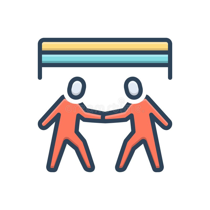 Color Illustration Icon for Compromise, Agreement and Deal Stock Vector ...