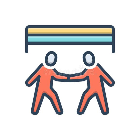 Color Illustration Icon for Compromise, Agreement and Deal Stock Vector ...