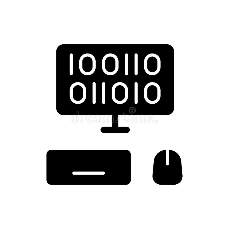Binary File Coding System Vector Thin Line Icon Stock Vector ... Binary File Coding System Vector Thin Line Icon Stock Vector ...
