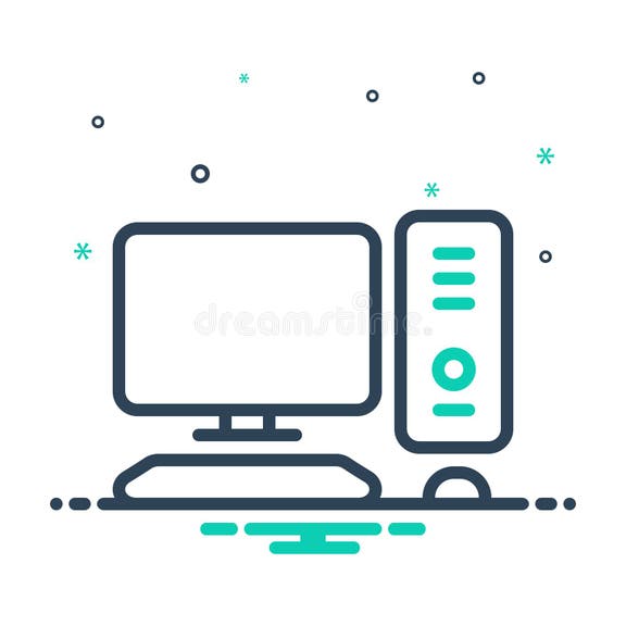 Mix Icon for Computer, Device and Display Stock Illustration ...