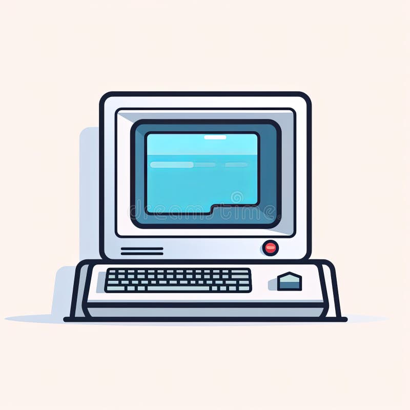 Icon of a Computer, Pixel Perfect. Stock Illustration - Illustration of ...