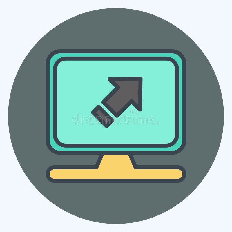 Icon Computer System. Related To Machine Learning Symbol. Color Mate ...