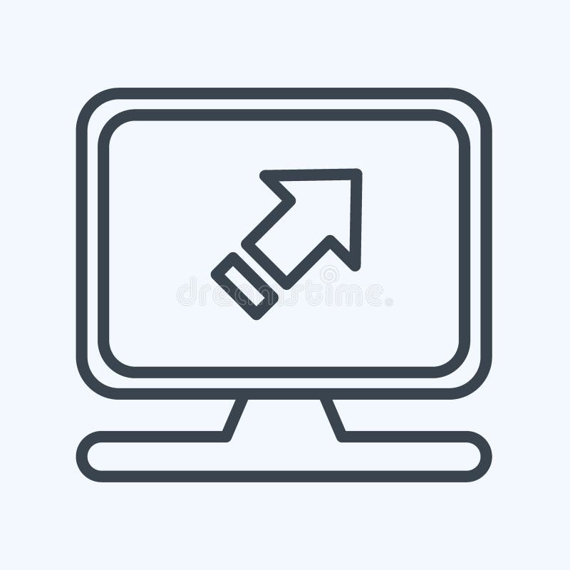 Icon Computer System. Related To Machine Learning Symbol. Line Style ...