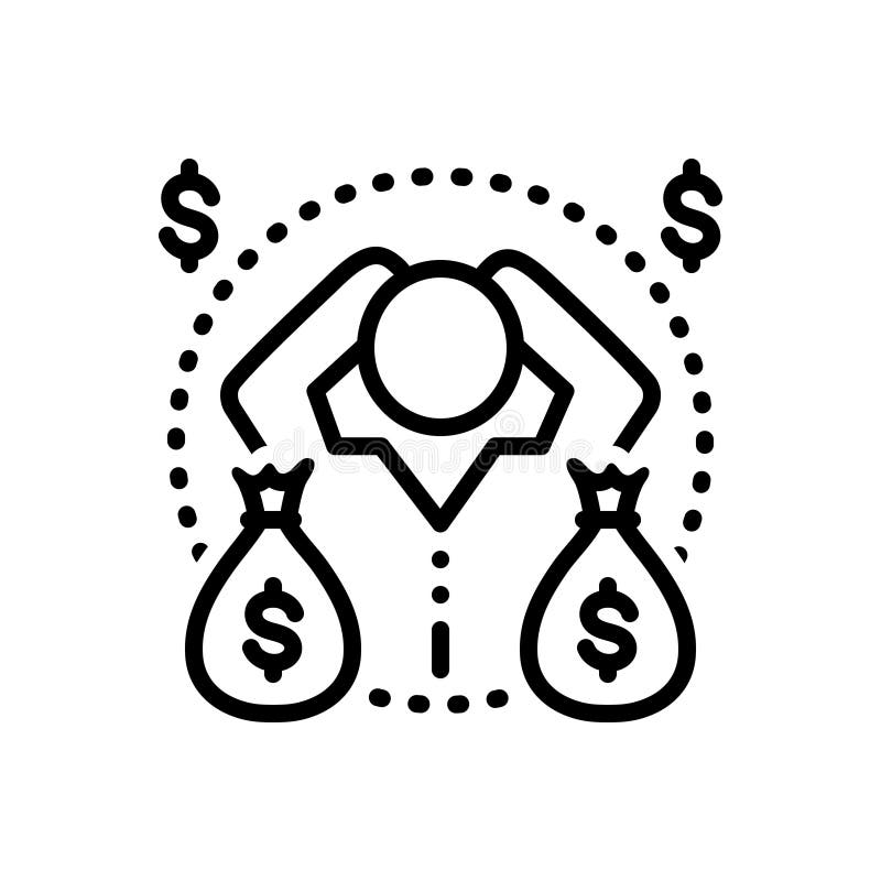 Black Line Icon for Conceited, Arrogant and Haughty Stock Vector ...