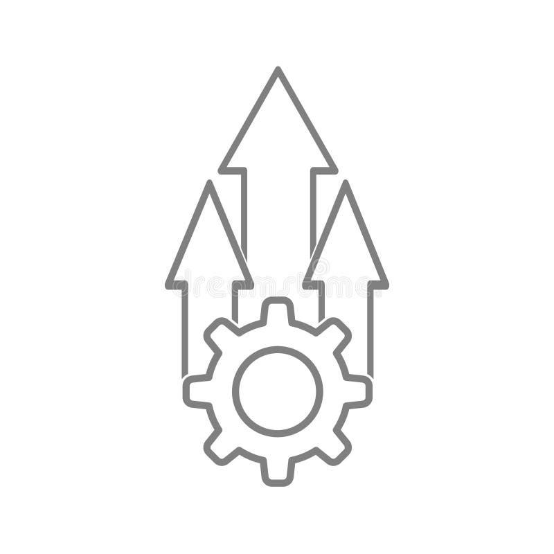 Icon of the Concept of Production Growth, Productivity, Technology or ...