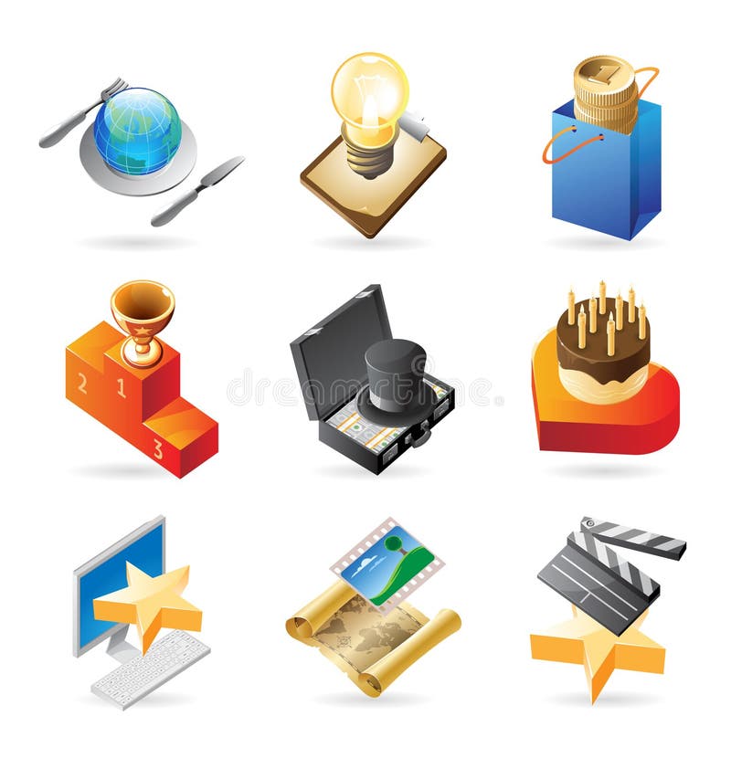 Icon Concepts For Media Event Stock Vector - Illustration of identity ...