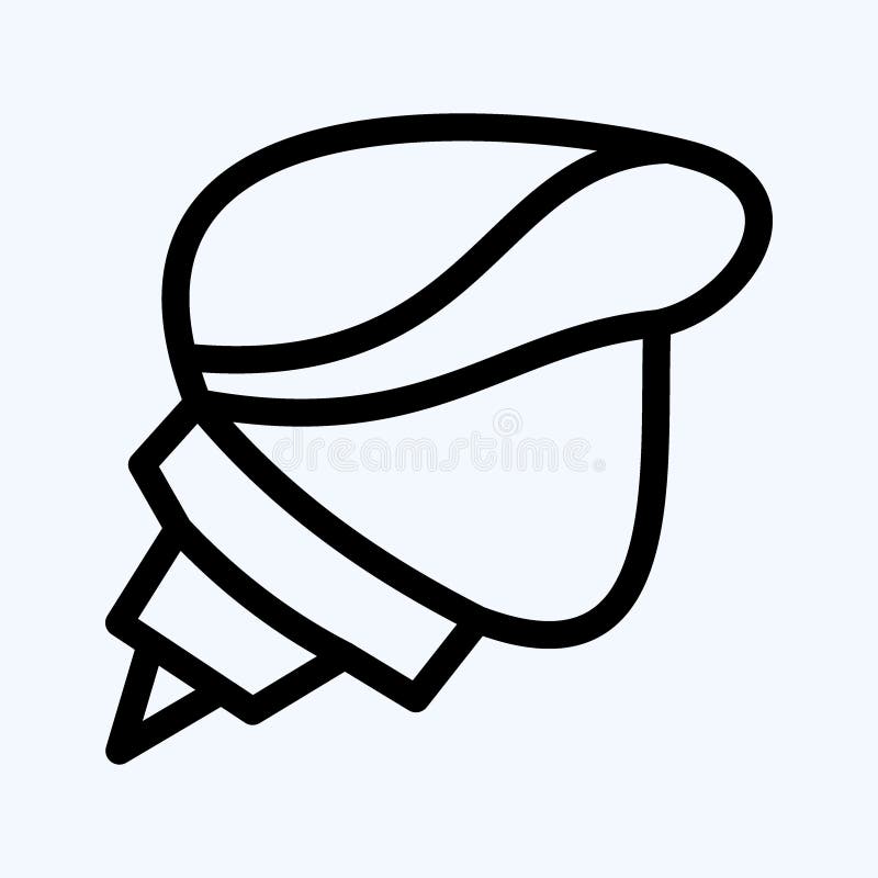 Icon Conch. Suitable for Seafood Symbol. Line Style. Simple Design ...