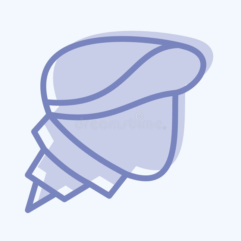 Icon Conch. Suitable for Seafood Symbol. Two Tone Style. Simple Design ...