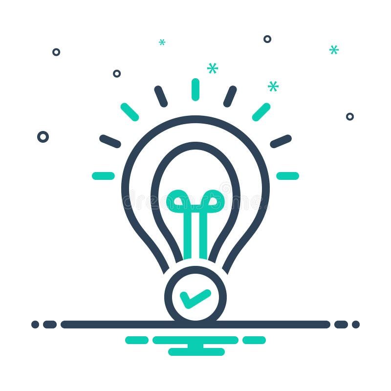 Mix Icon for Conclusion, Inference and Outcome Stock Vector ...