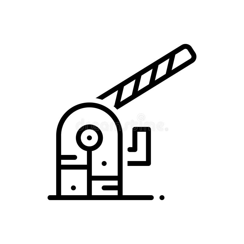 Black Line Icon for Cone, Taper and Traffic Stock Vector - Illustration ...