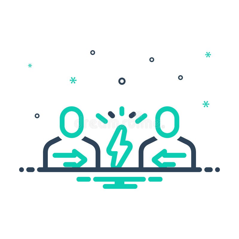 Mix Icon for Encounter, Combat and Confrontation Stock Vector ...