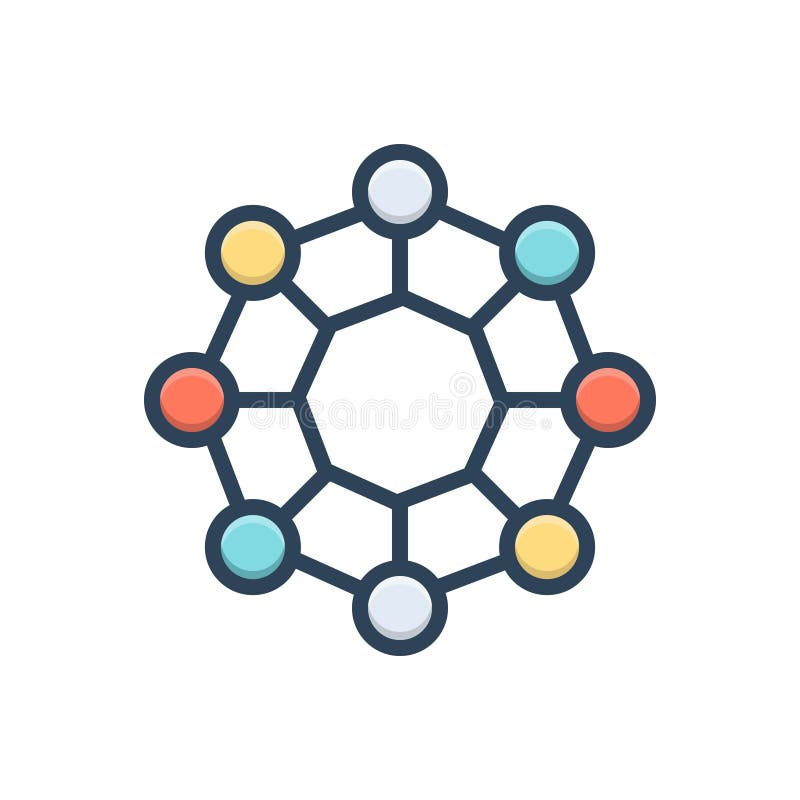 Color Illustration Icon for Connect, Circle and Connection Stock Vector ...