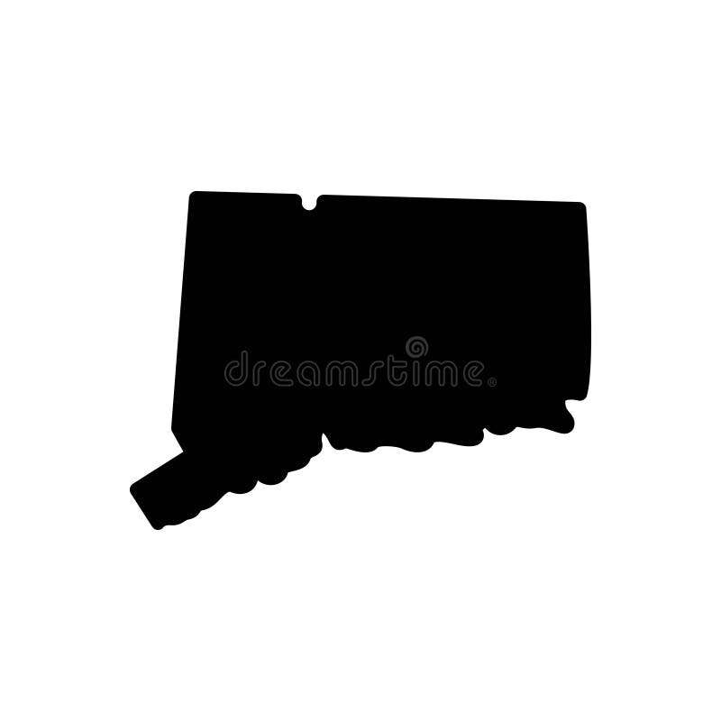 Black Solid Icon for Connecticut, Map and Country Stock Vector ...