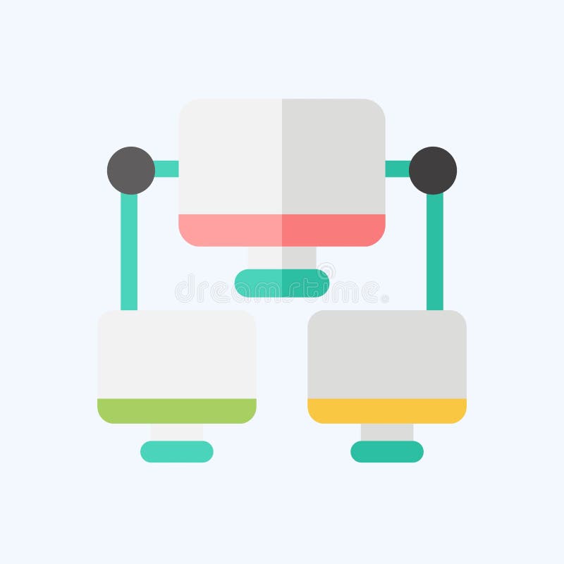 Icon Connection Computer. Related To Communication Symbol. Flat Style ...
