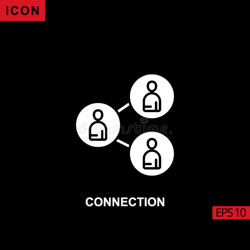 Icon Connection. Glyph, Flat or Filled Vector Icon Symbol Sign ...