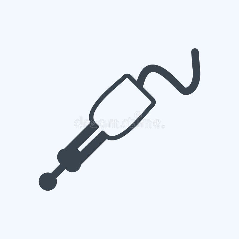 Icon Connector Pin. Suitable for Education Symbol. Glyph Style. Simple ...