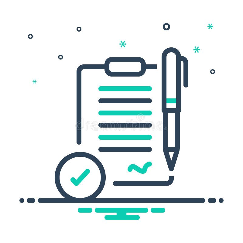 Mix Icon for Consent, Permission and Legal Stock Vector - Illustration ...