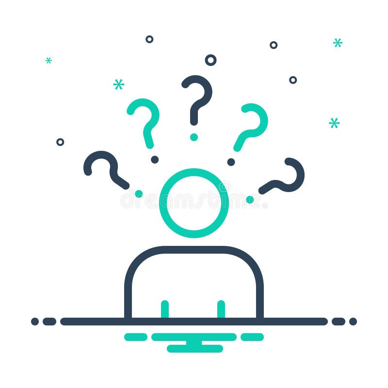 Mix Icon for Consideration, Why and Question Stock Vector ...