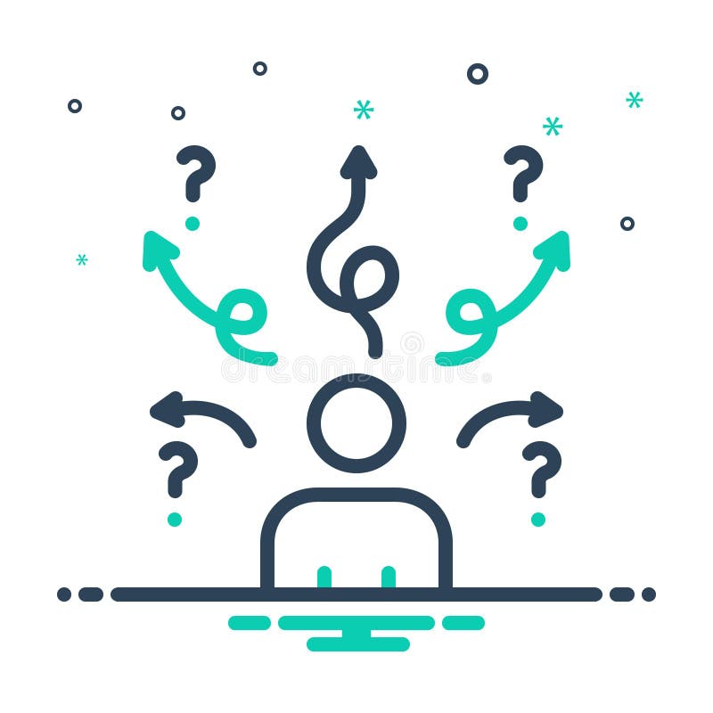 Mix Icon for Consideration, Why and Question Stock Vector ...