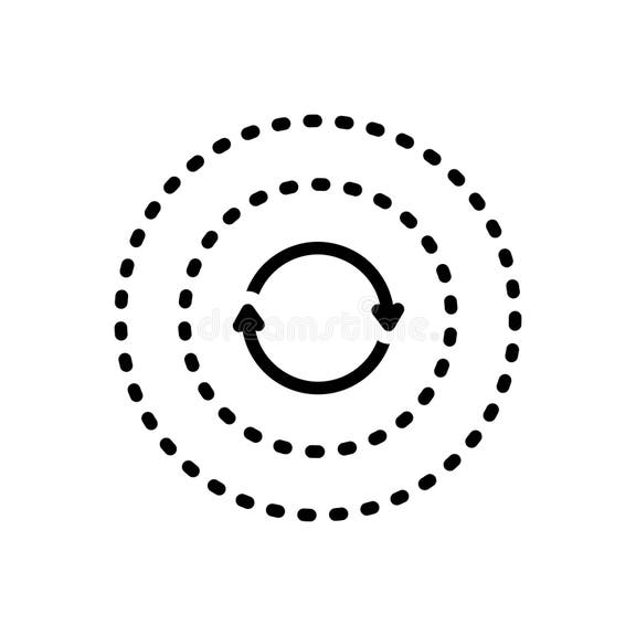 Black Line Icon for Consist, Clockwise and Circle Stock Vector ...