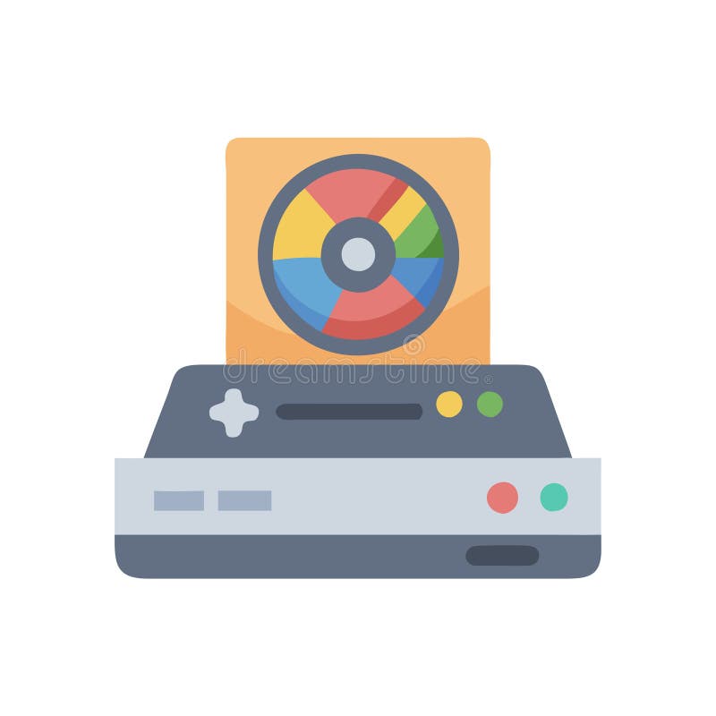 Icon of Console Disc for Gaming Stock Illustration - Illustration of ...