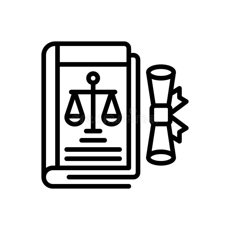 Black Line Icon for Constitute, Federal and Constitutuion Stock Vector ...