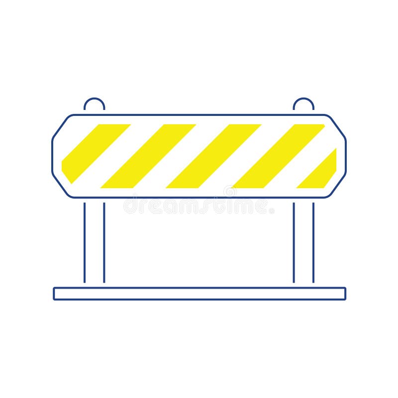 Icon of construction fence stock vector. Illustration of draw - 140466724