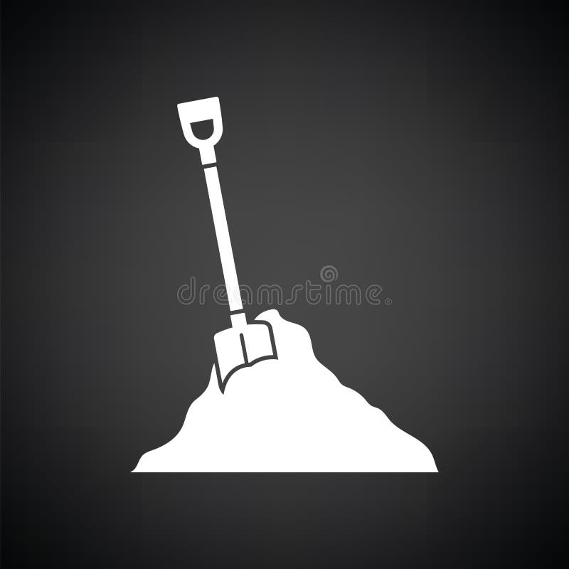 Icon of Construction Shovel and Sand Stock Vector - Illustration of ...