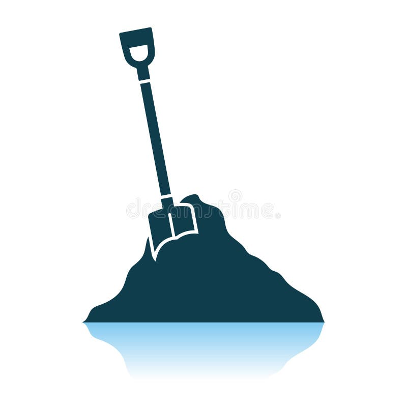 Icon of Construction Shovel and Sand Stock Vector - Illustration of ...