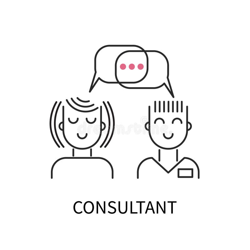 Icon Consultant, Support Consultation Stock Vector - Illustration of ...
