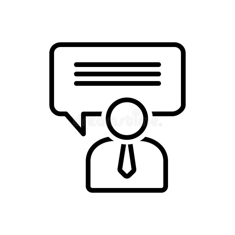 Black Line Icon for Consulting, Advising and Consultatory Stock Vector ...