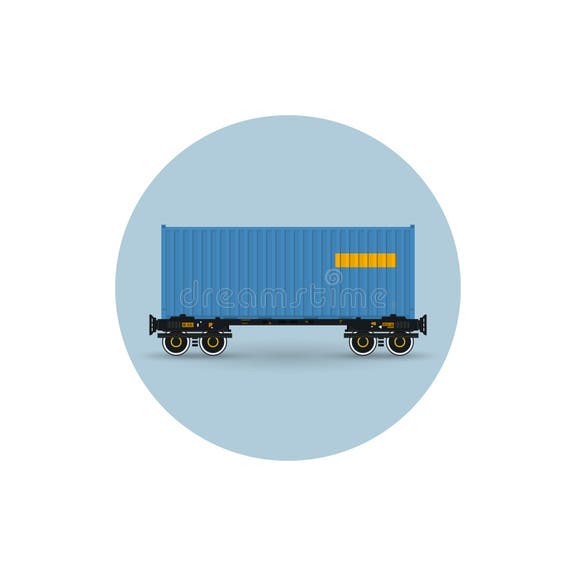 Icon the Container on a Railway Container Platform Stock Vector ...