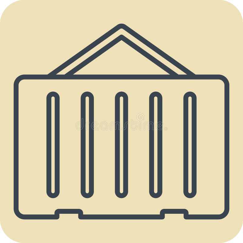 Icon Container. Related To Building Material Symbol. Hand Drawn Style ...