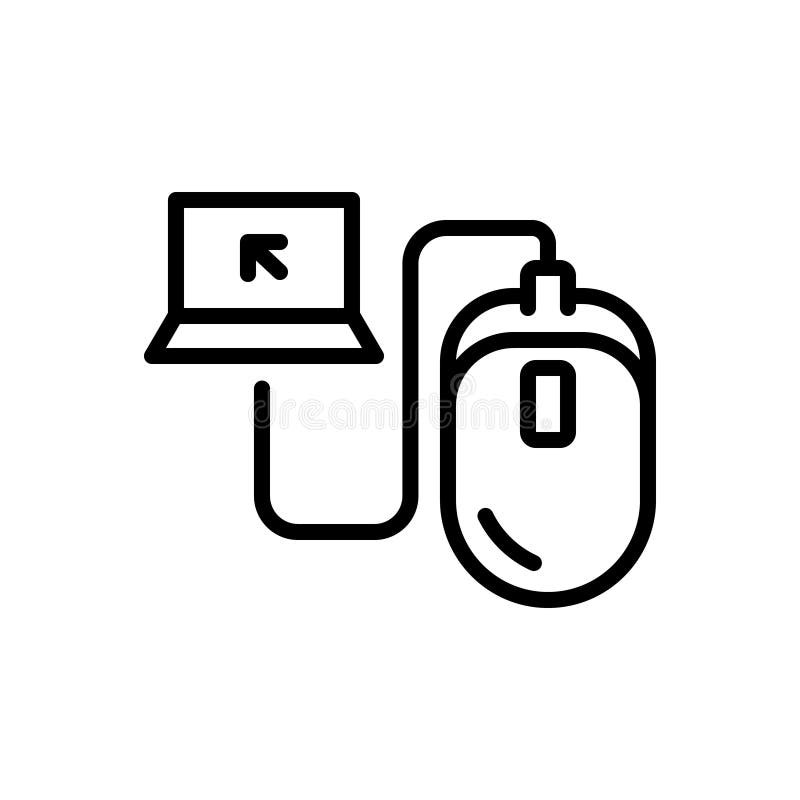 Black Line Icon for Control, Command and Device Stock Vector ...