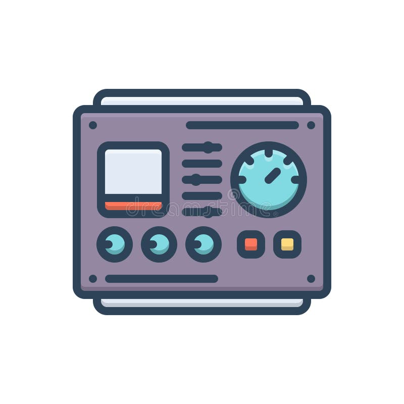 Color Illustration Icon for Control Panel, Control and Electronic Stock ...