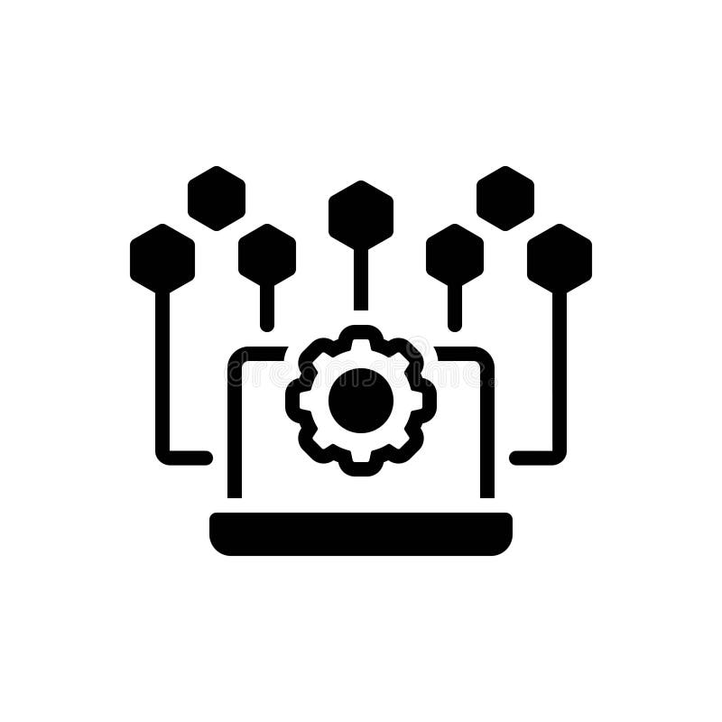 Black Solid Icon for Controls, Command and Setting Stock Illustration ...