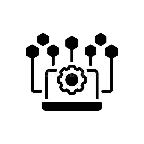 Black Solid Icon for Controls, Command and Setting Stock Illustration ...