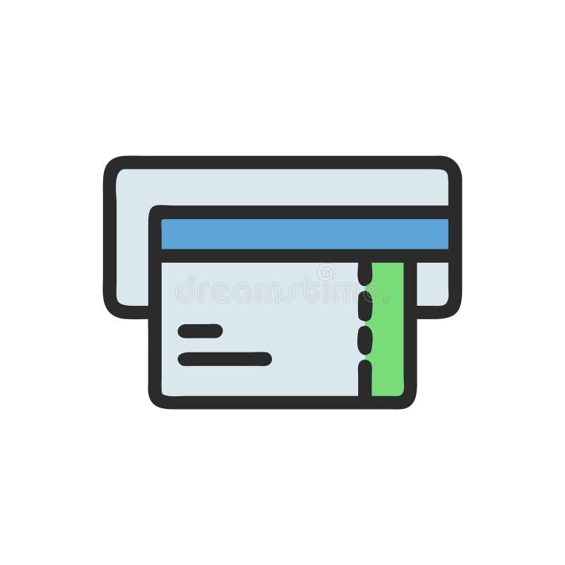 Convenient ATM Card Icon stock illustration. Illustration of electronic ...