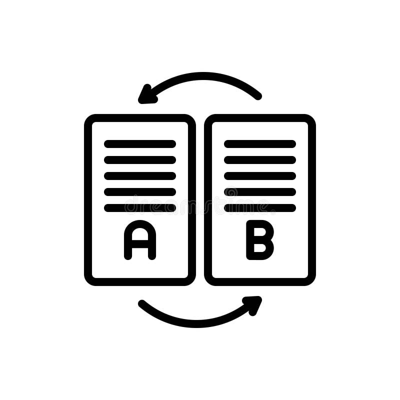 Black Line Icon for Converted, Transformed and Changed Stock Vector ...